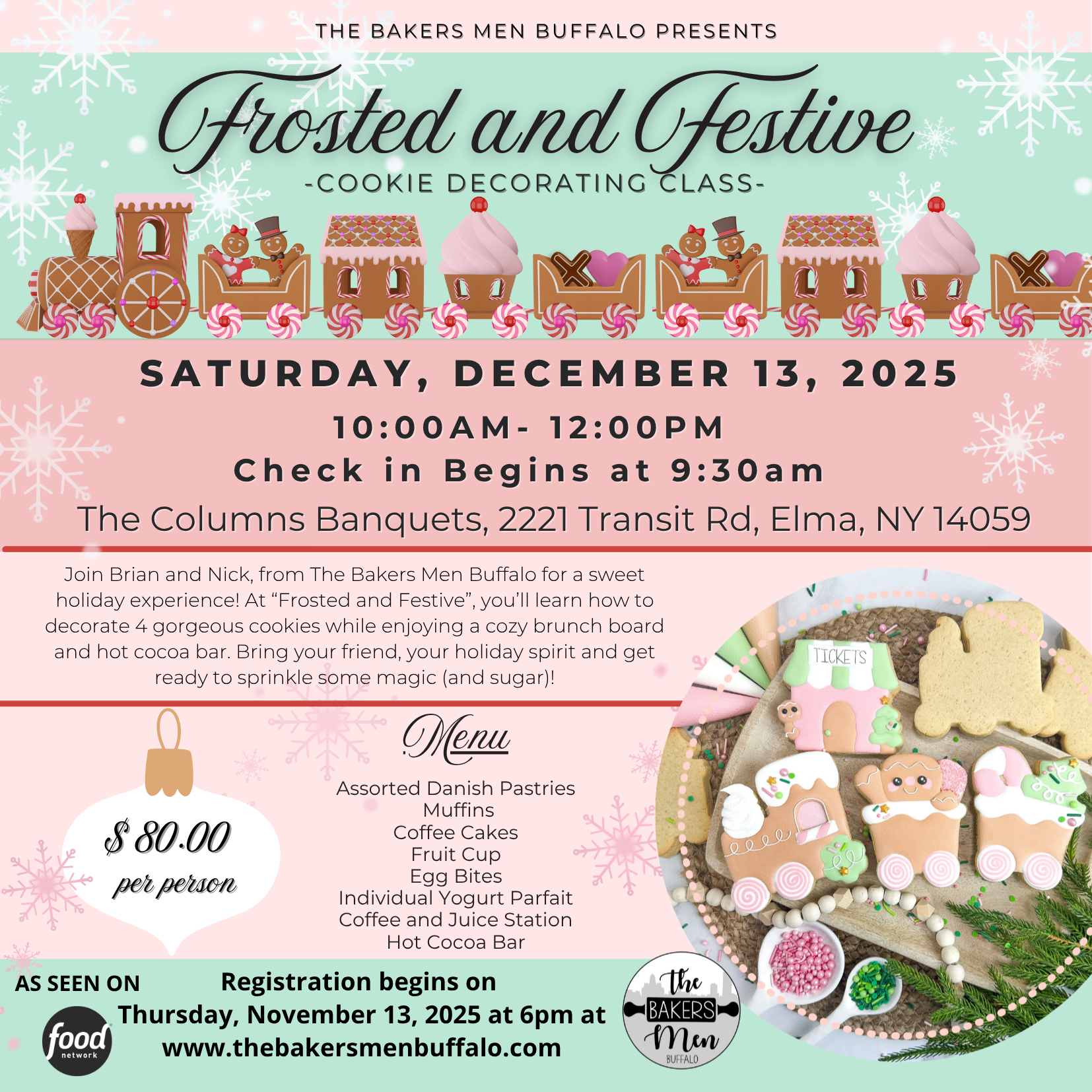 Frosted and Festive Cookie Decorating Class at The Columns – The Bakers ...